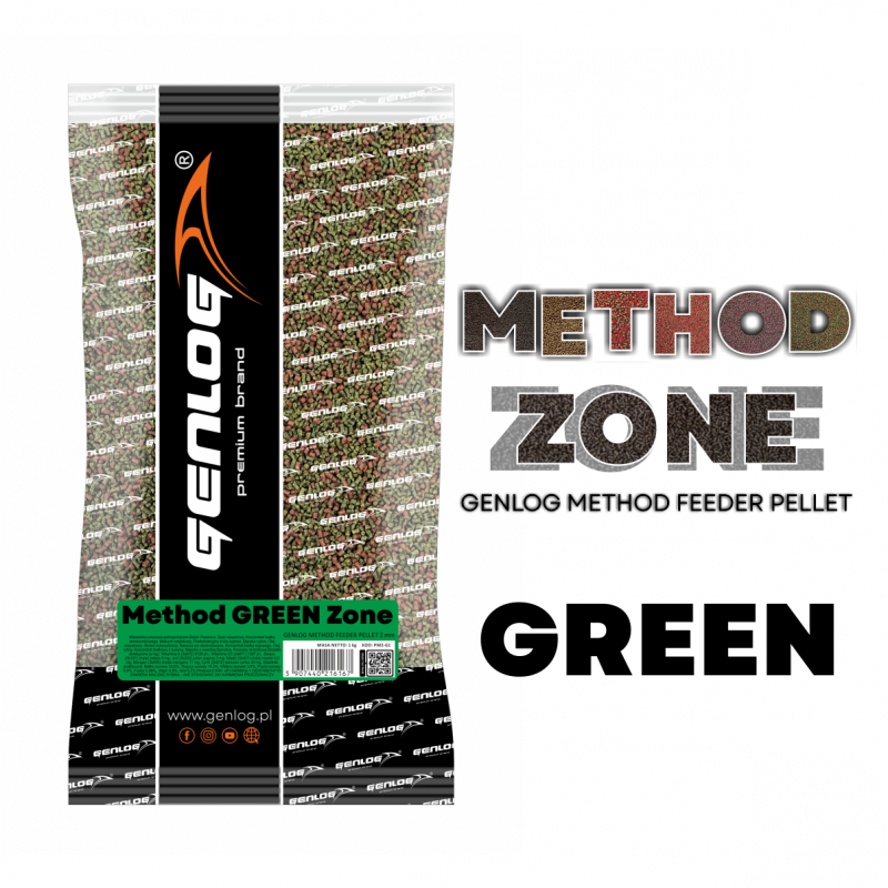 PELLET GENLOG METHOD FAT GREEN 1KG. PMZ-G1